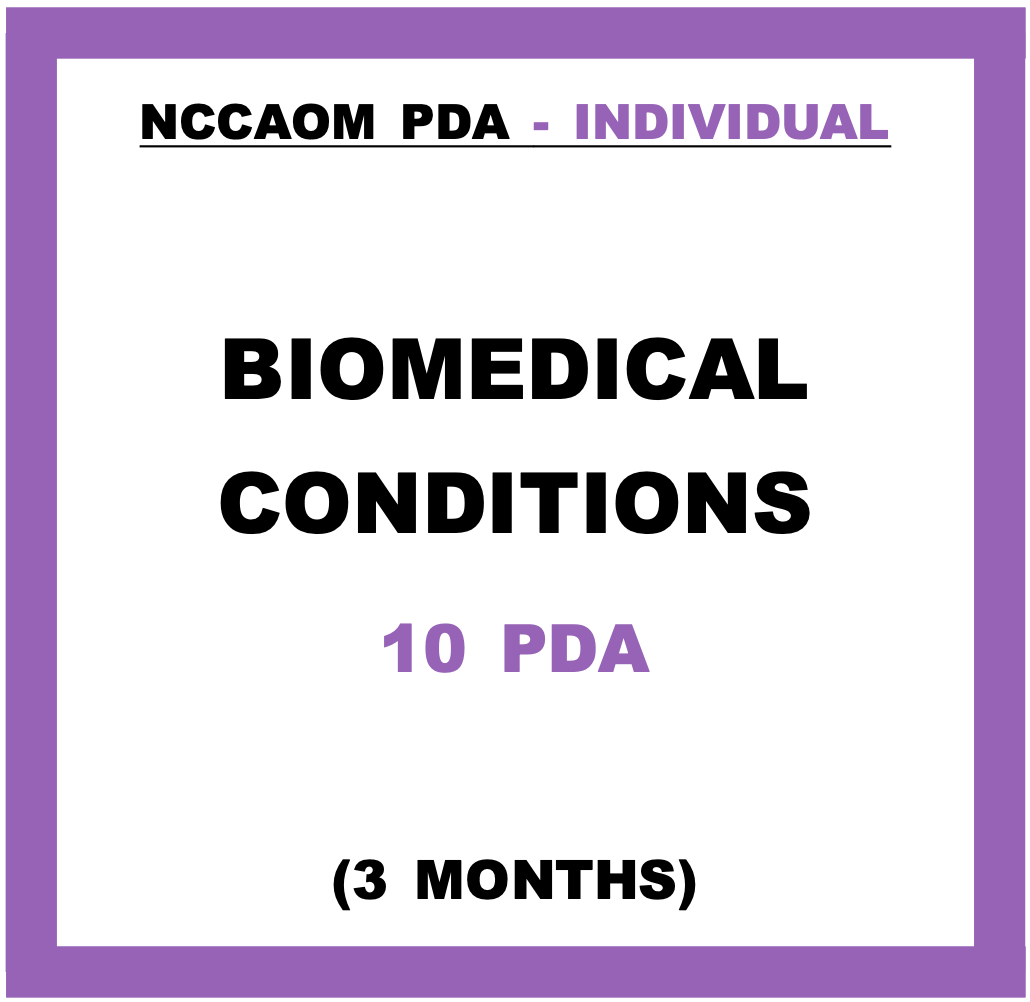 *[B1] Biomedical Conditions (10 PDA) – Acupuncturemedia